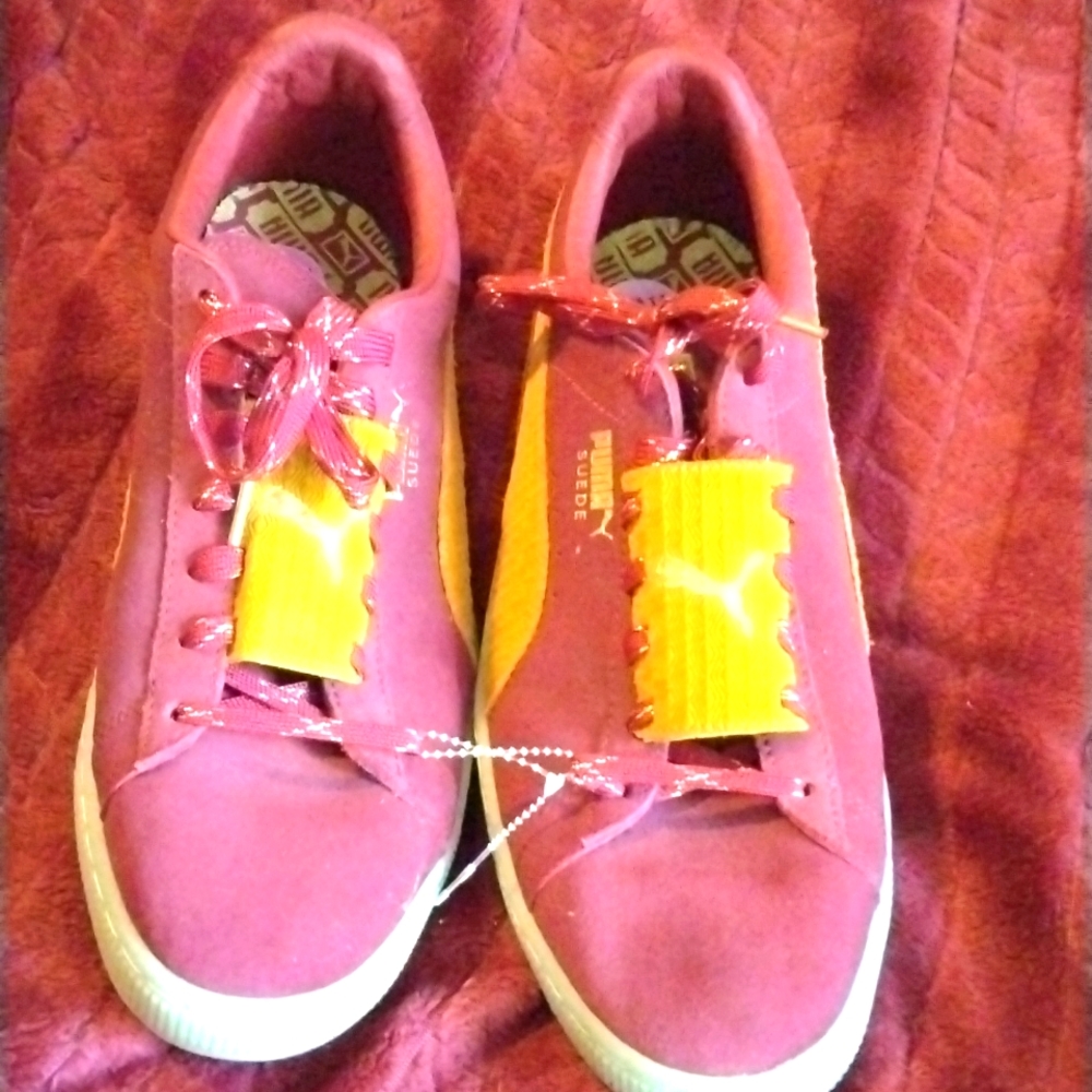 Puma Suede Triplex Burgundy Maize Yellow Sneakers Men… - Gem